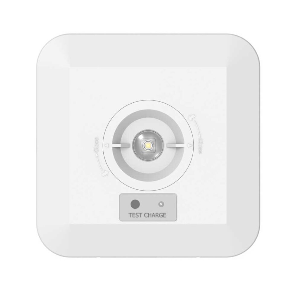 Xscape Surface Square Emergency Downlight | Avanti Lighting Ltd